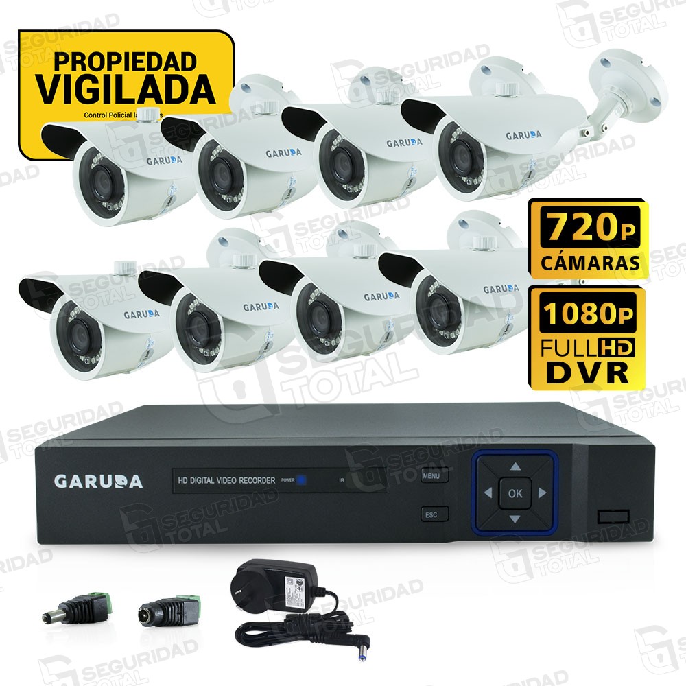Kit Garuda 3 DVR Garuda 8 canales + 8 Cámaras Bullet