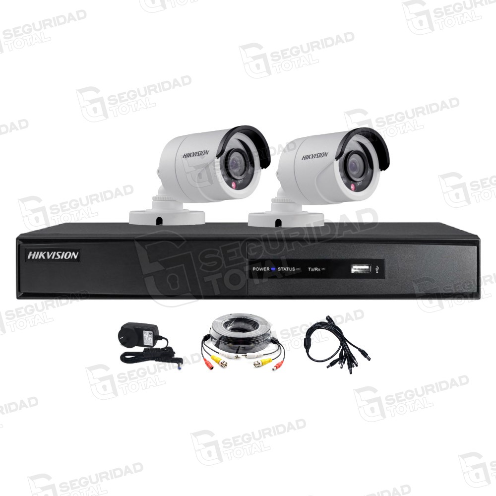 Kit Hikvision 15 - DVR 4 ch + 2 Bullet 2 MP